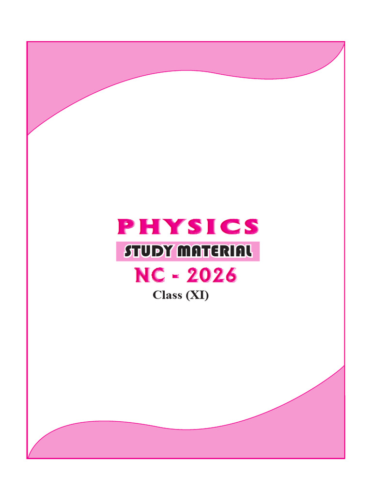 Physics Class Note (XI) | PDF | Trigonometric Functions | Trigonometry