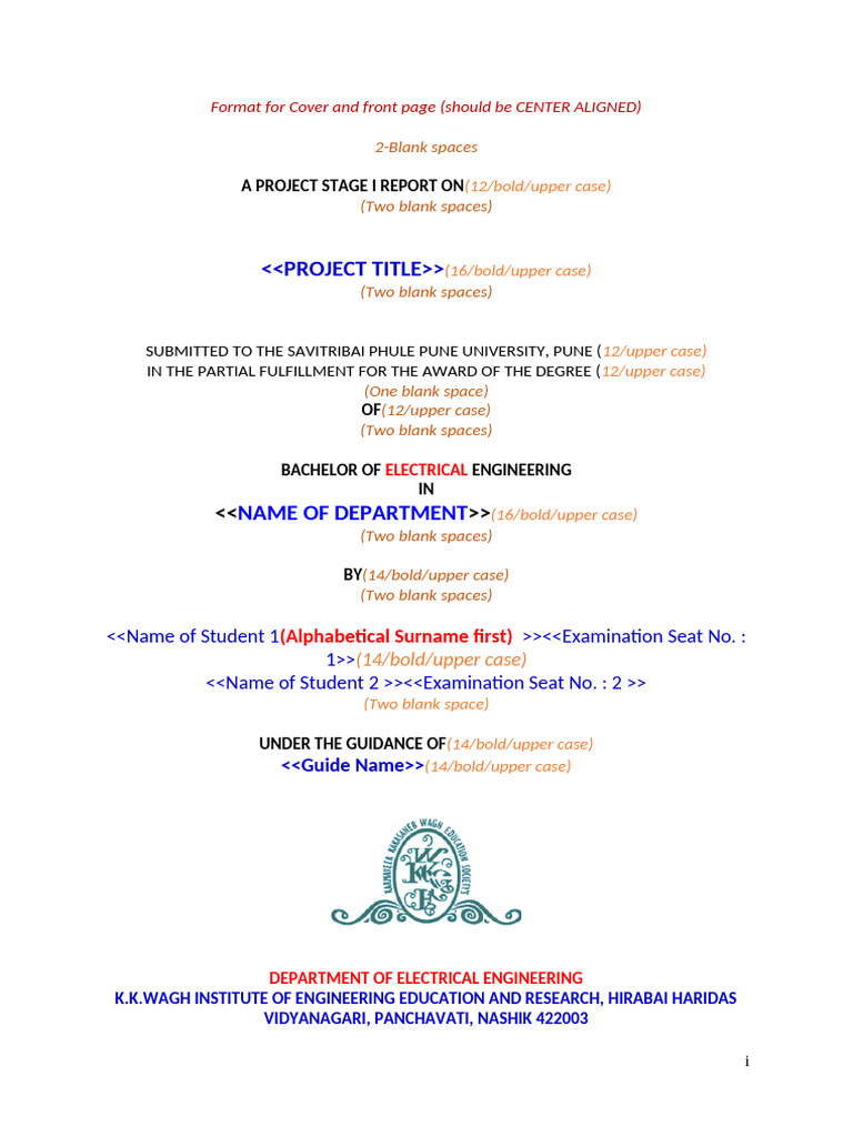 Project Stage I Report Format Guide | PDF | System | Mathematics