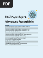 All of Igcse Paper 6 Plan An Experiment Questions | PDF