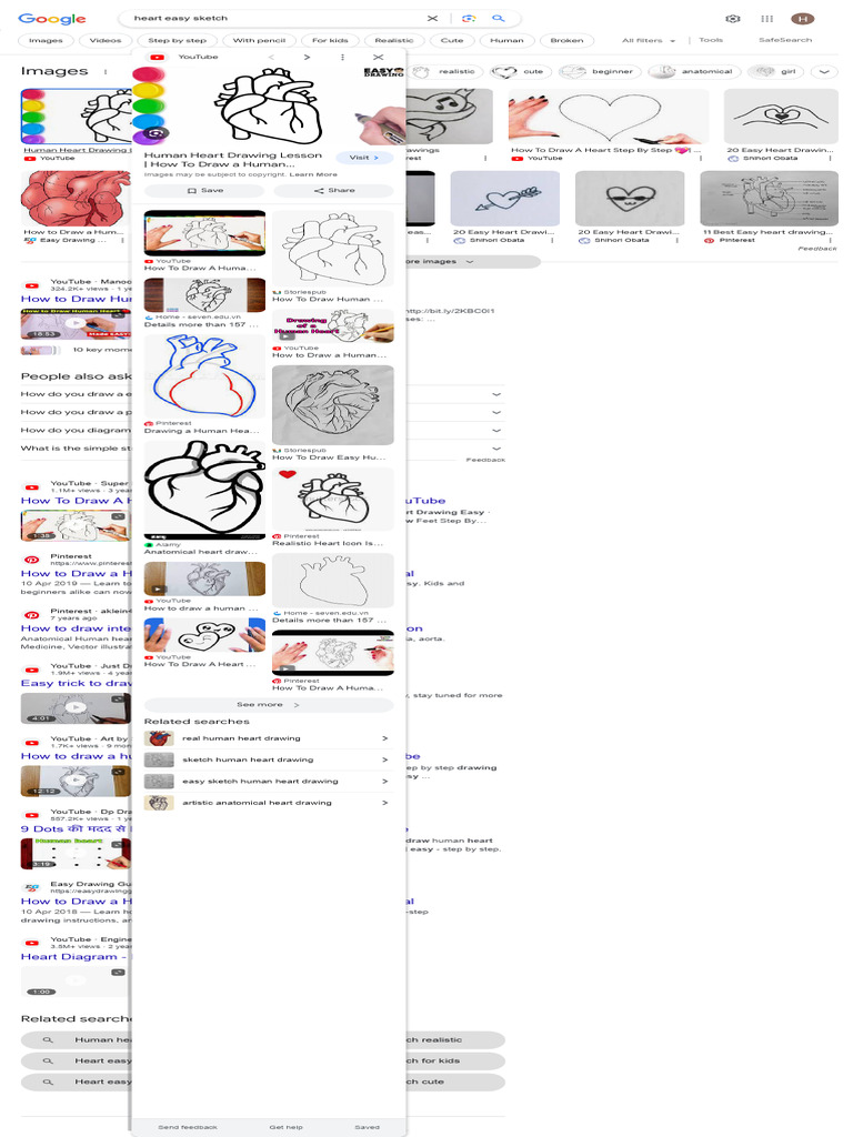 Heart Easy Sketch - Google Search | PDF | Drawing