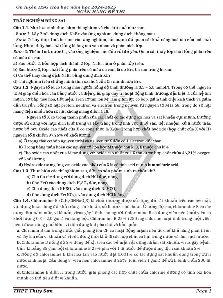 ThuySon.HoaHSG - Hệ thống Ngân hàng đề - 2.NQ - ĐS-TLN - hs | PDF