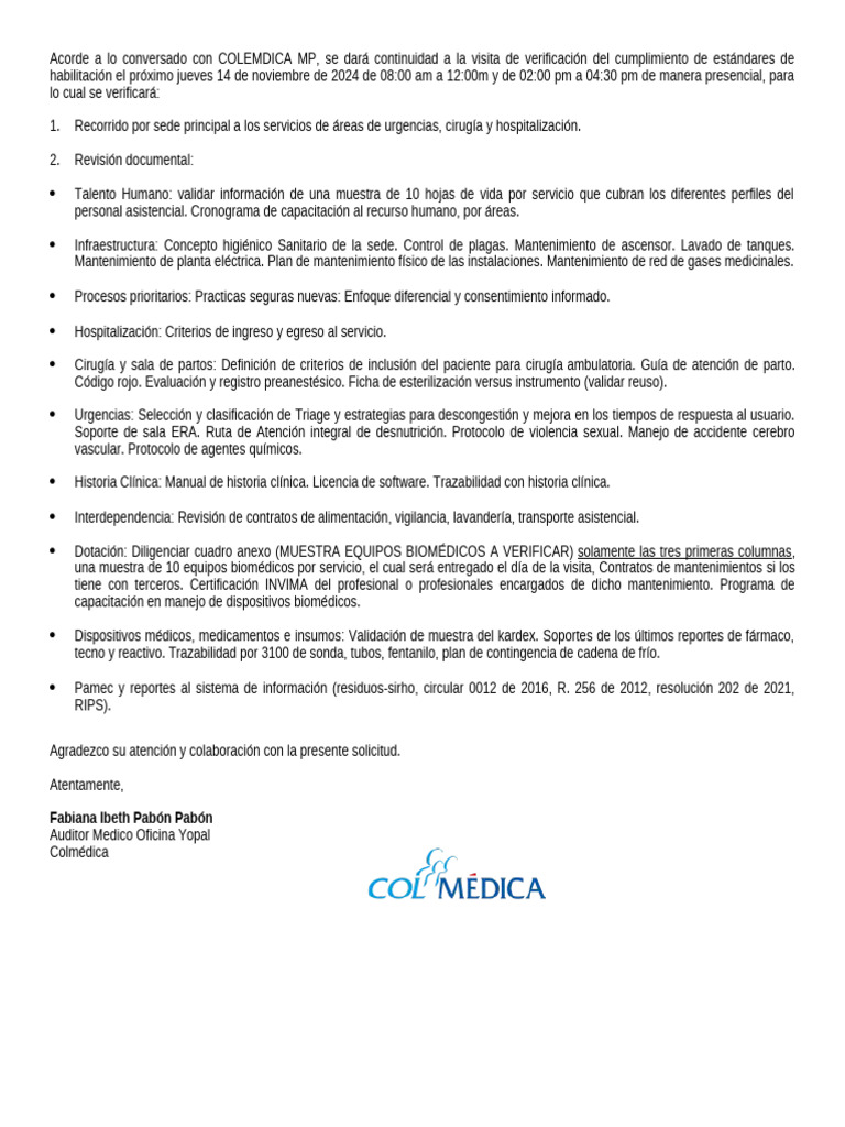 Temas A Verificar - Colmedica | PDF | Historial médico | Hospital