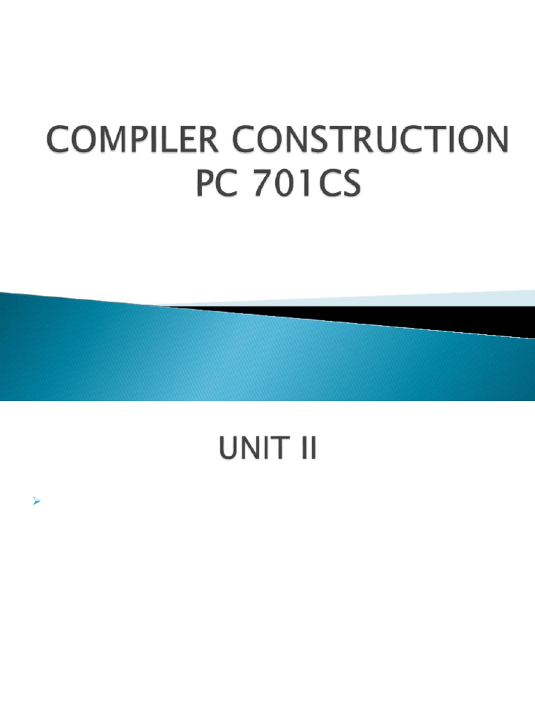 Unit 2 Part B Pdf Parsing Software Engineering