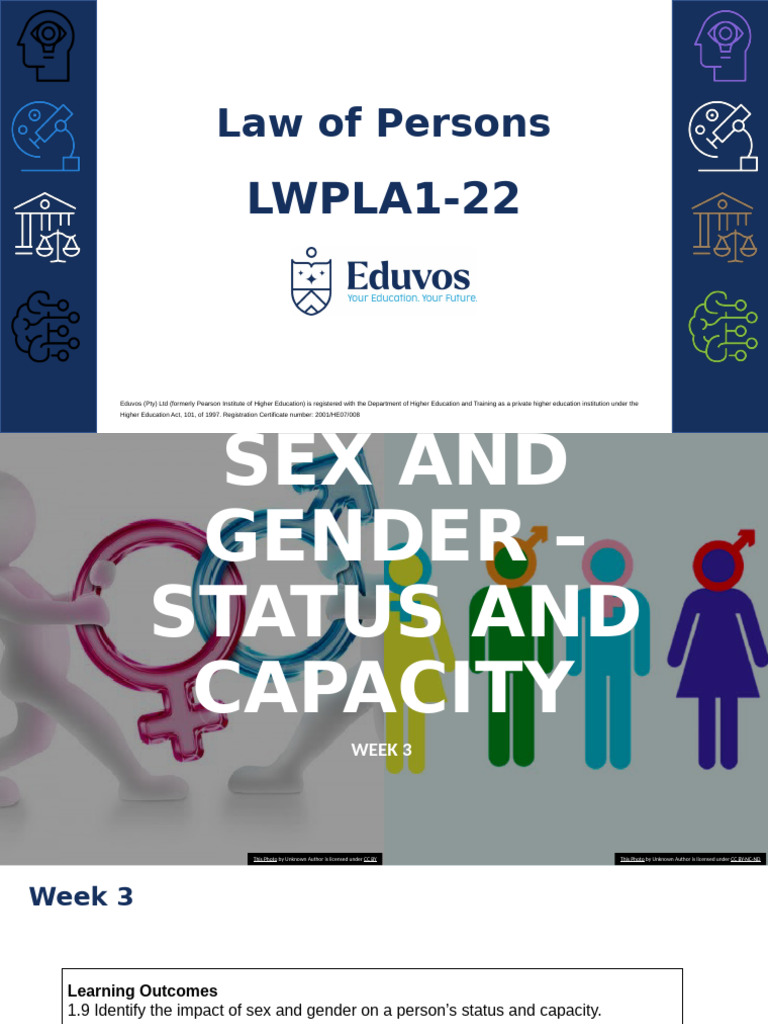 WEEK 3 - Sex Gender Status and Capacity - 2023 | PDF | Discrimination ...