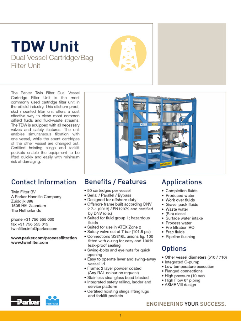 Twin Pod Filtration B.V | PDF | Valve | Cartridge (Firearms)