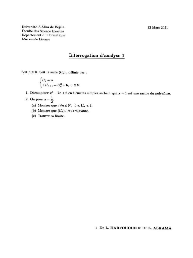 Analysis Interrogation 1 | PDF