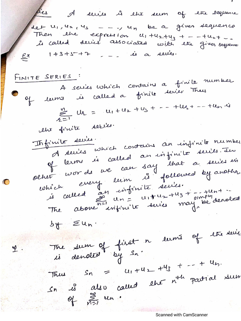 Infinite Series and Fourier Series Lecture Notes Dr. Vinita | PDF