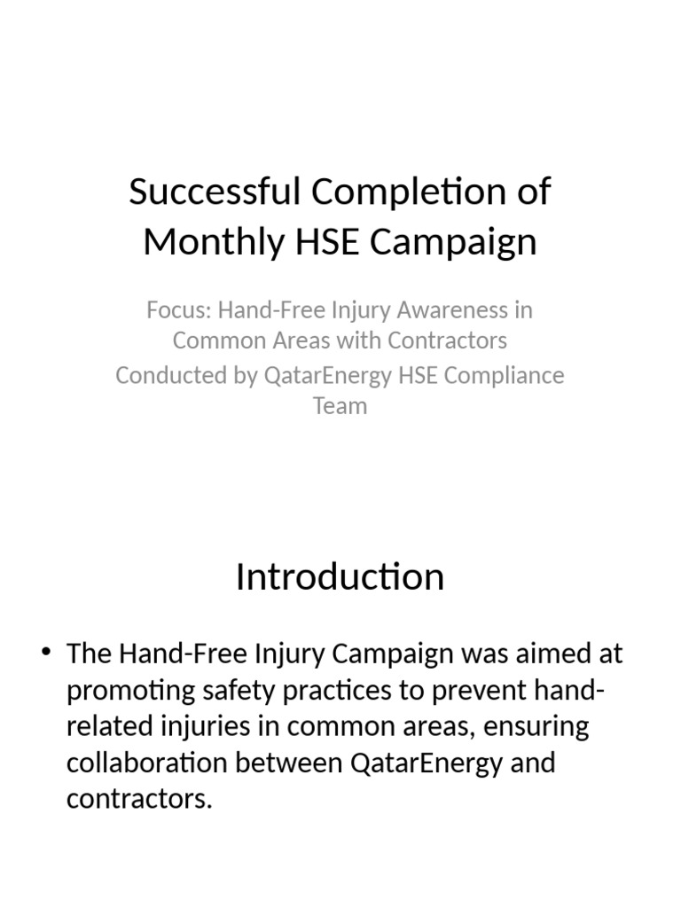 Hand-Free Injury Awareness Campaign Success | PDF | Business