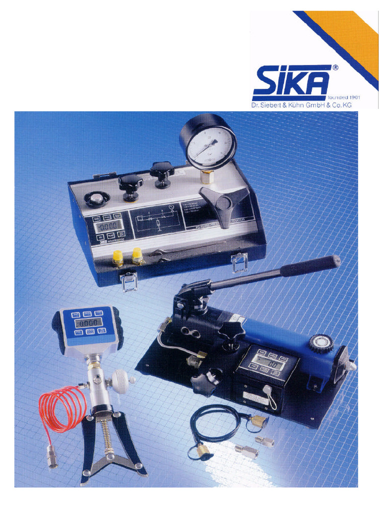 SIKA Precision Pressure Calibrators Guide | PDF | Calibration ...