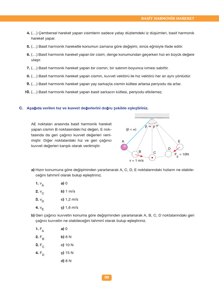 Sınıf 2. Ünite Performans Ödevi 2 | PDF