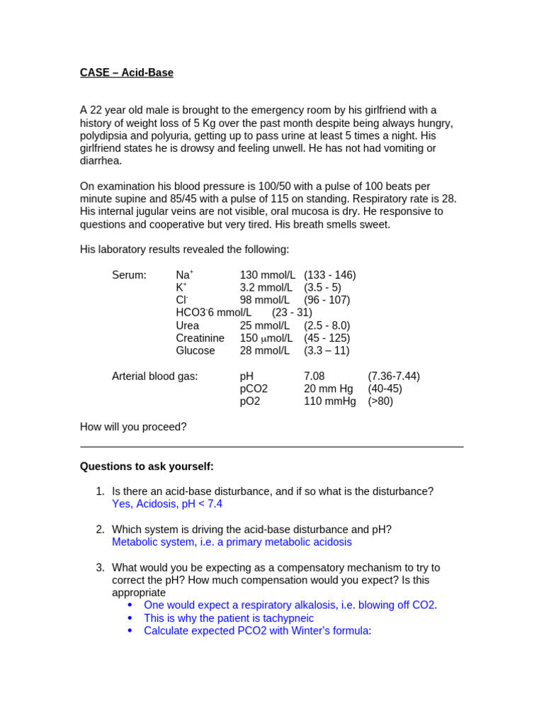 CASE_1_acid-base | PDF | Physiology | Clinical Medicine CASE_1_acid-base | PDF | Physiology | Clinical Medicine