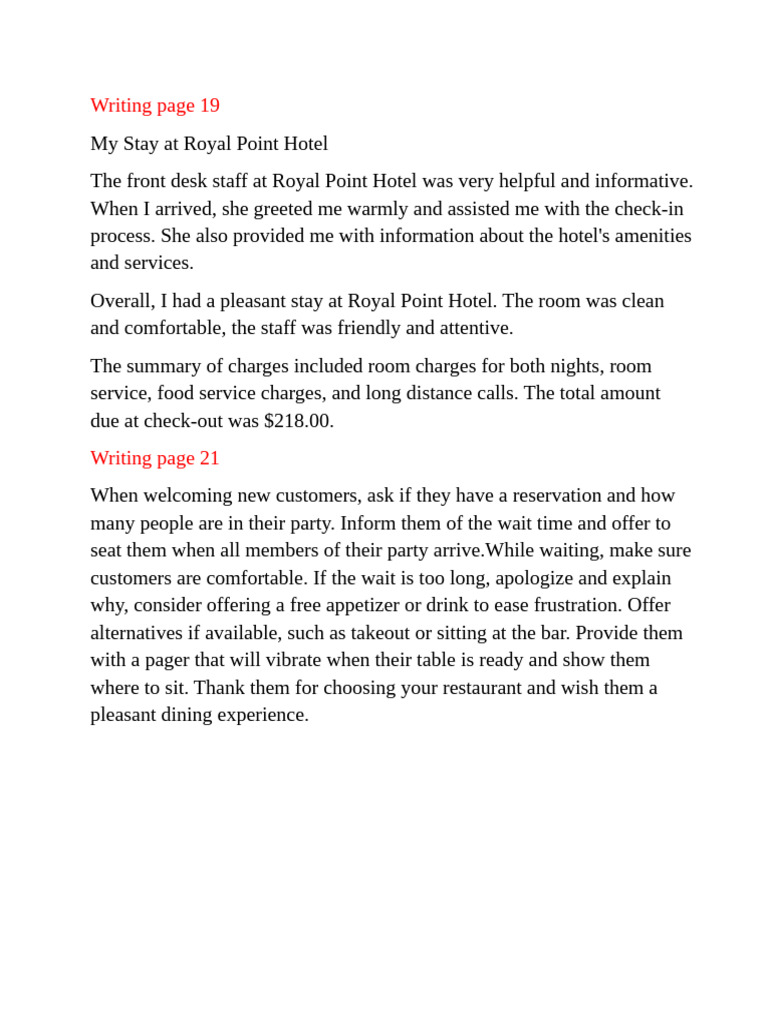 Writing Page 19,21 | PDF | Business