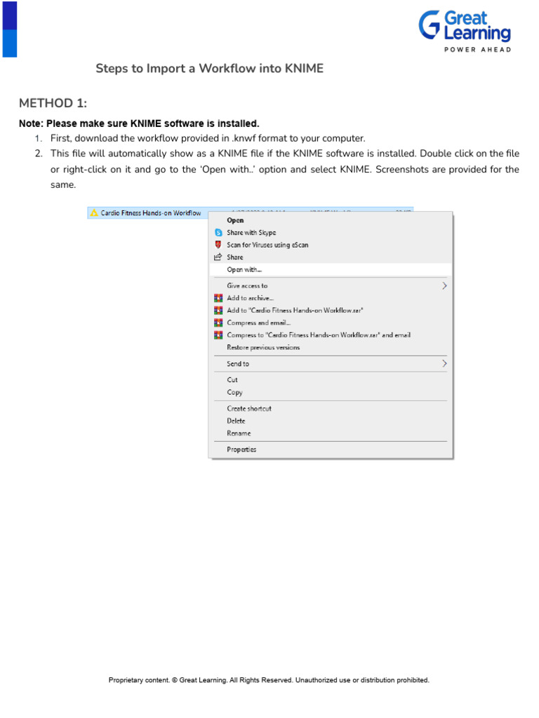Importing Workflows in KNIME | PDF | Computer File | Computing Platforms Importing Workflows in KNIME | PDF | Computer File | Computing Platforms