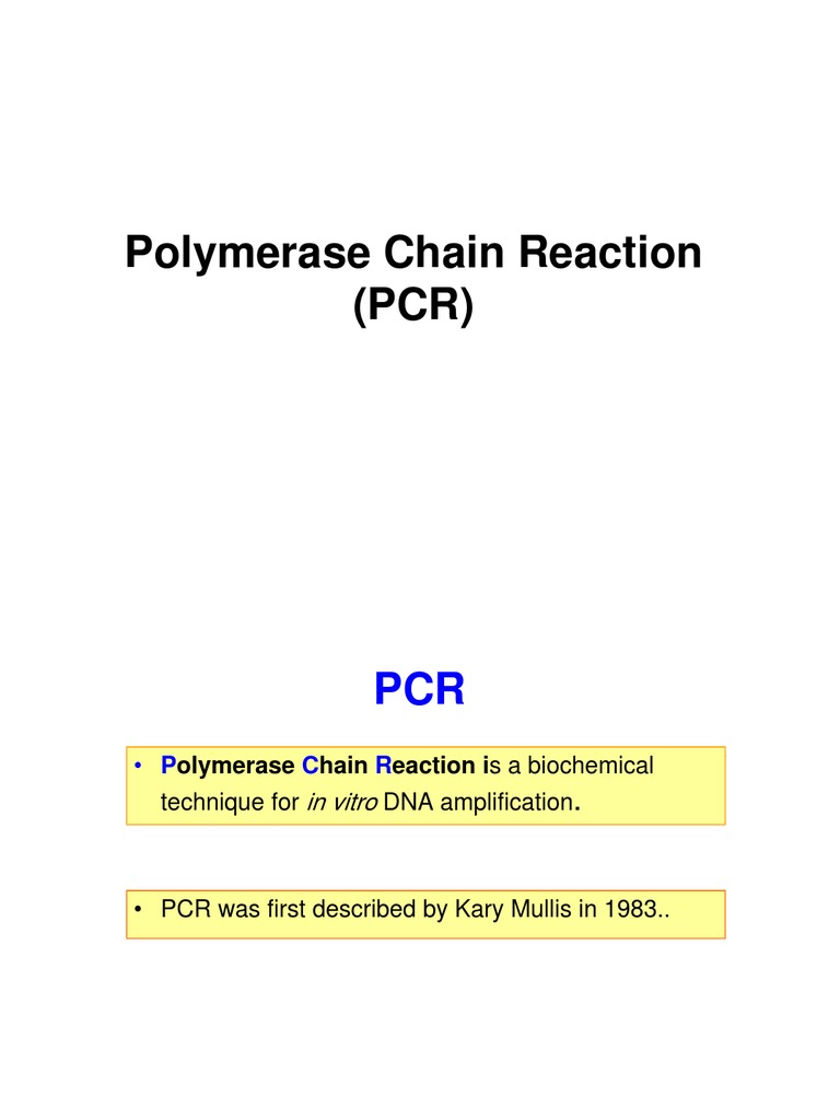 Techniques of Molecular Biology, The Polymerase Chain Reaction (PCR ...