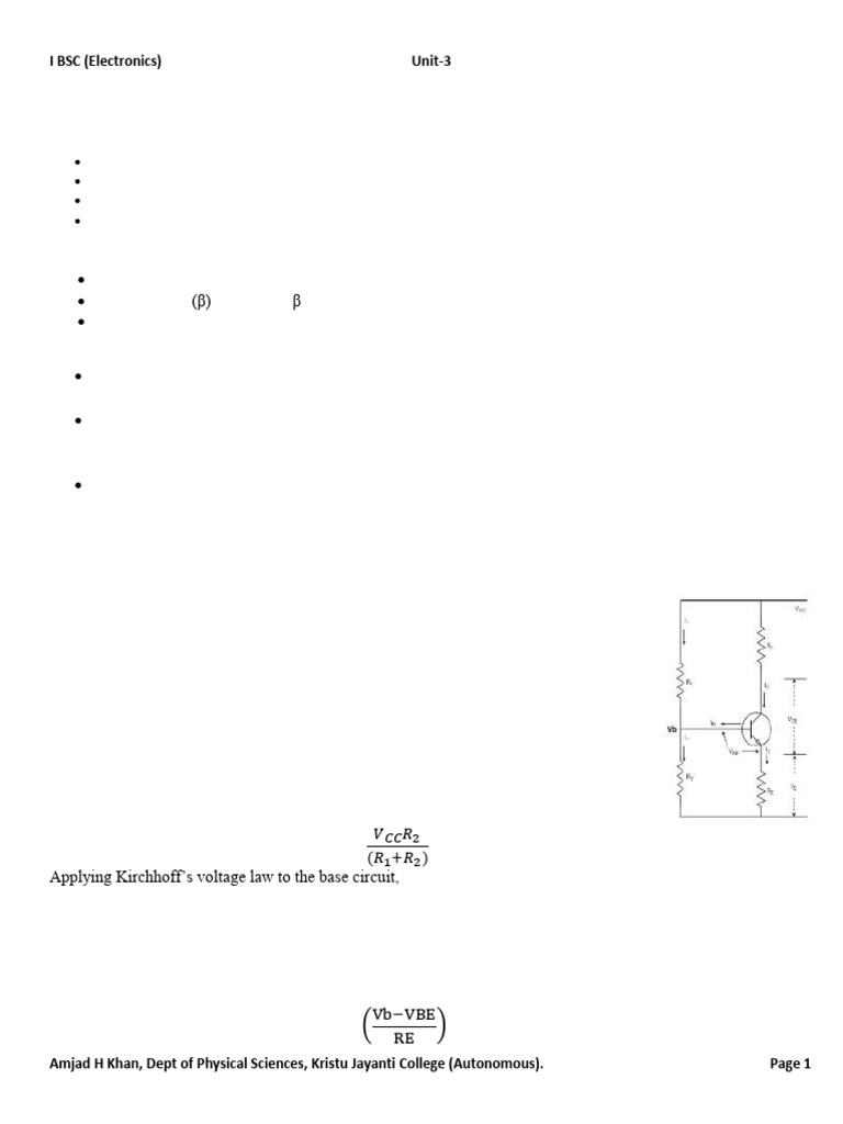 Unit 3 Pdf Amplifier Transistor