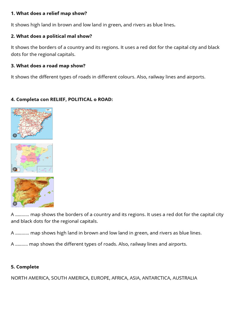 What Does A Relief Map Shows | PDF | Travel