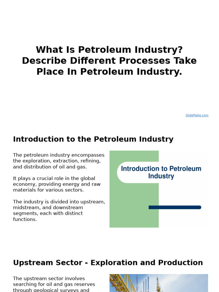 Overview of the Petroleum Industry Processes | PDF | Petroleum | Oil ...