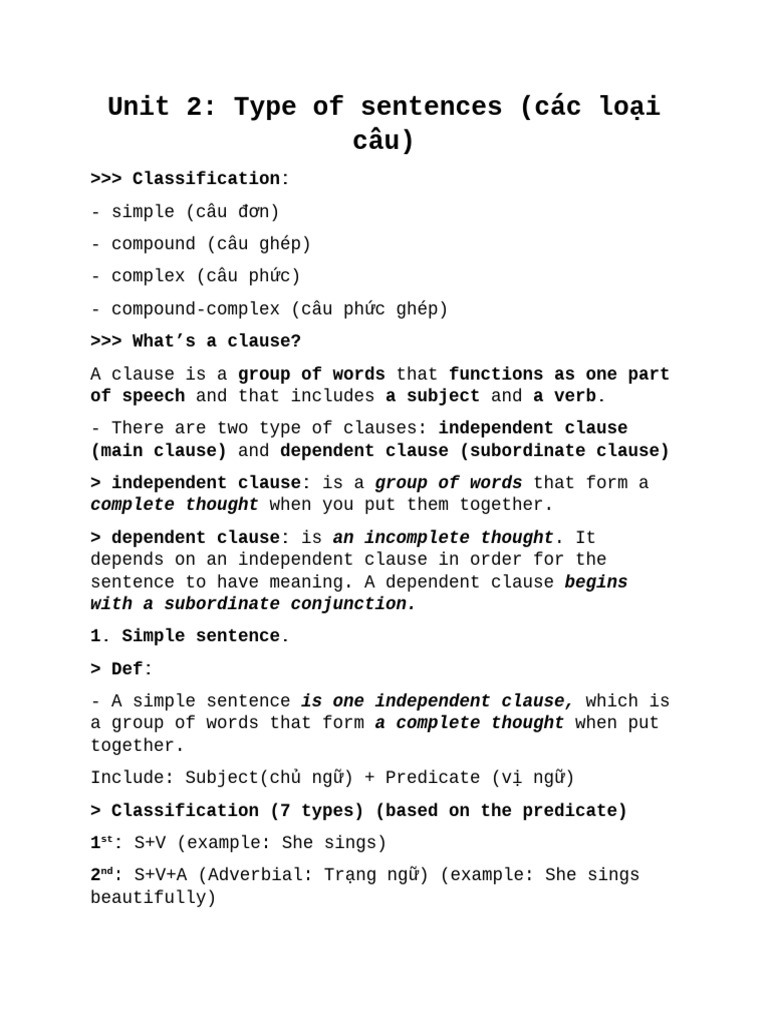 Grammars chapter 2 | PDF | Clause | Linguistic Morphology