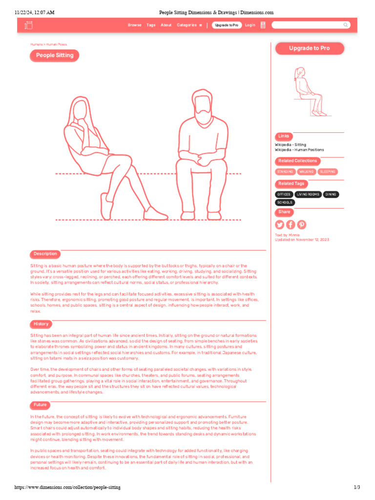 People Sitting Dimensions & Drawings | PDF