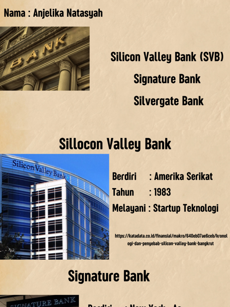 Silicon Valley Bank, Signature Bank Dan Silvergate Bank. | PDF