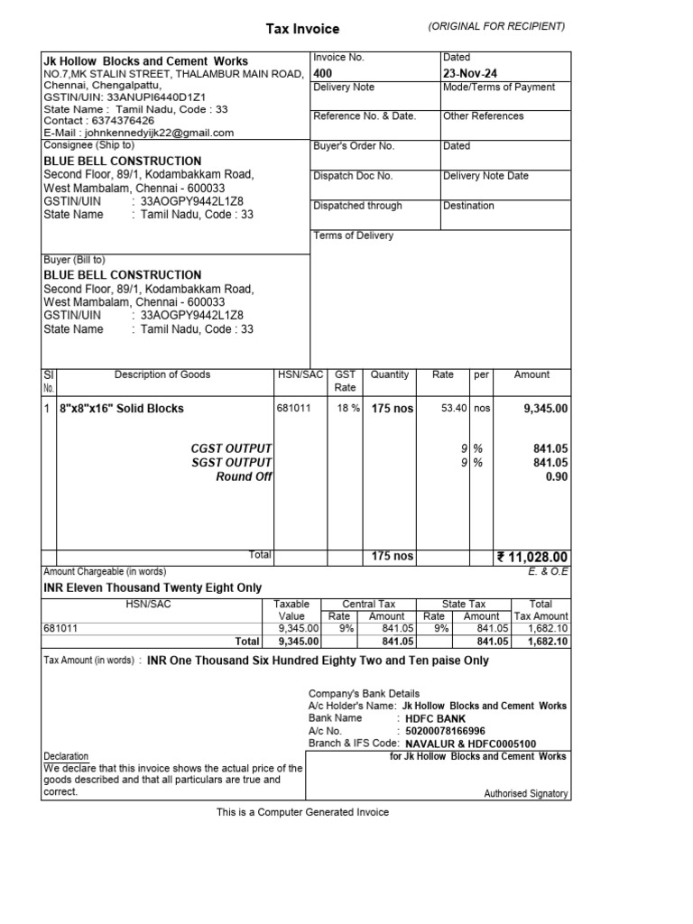 Blue Bell | PDF | Invoice | Taxation