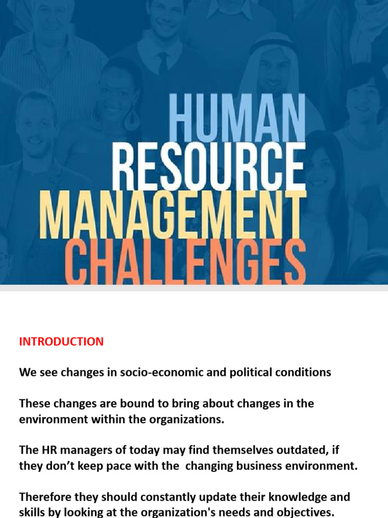 Challenges of HRM | PDF | Human Resource Management | Employment