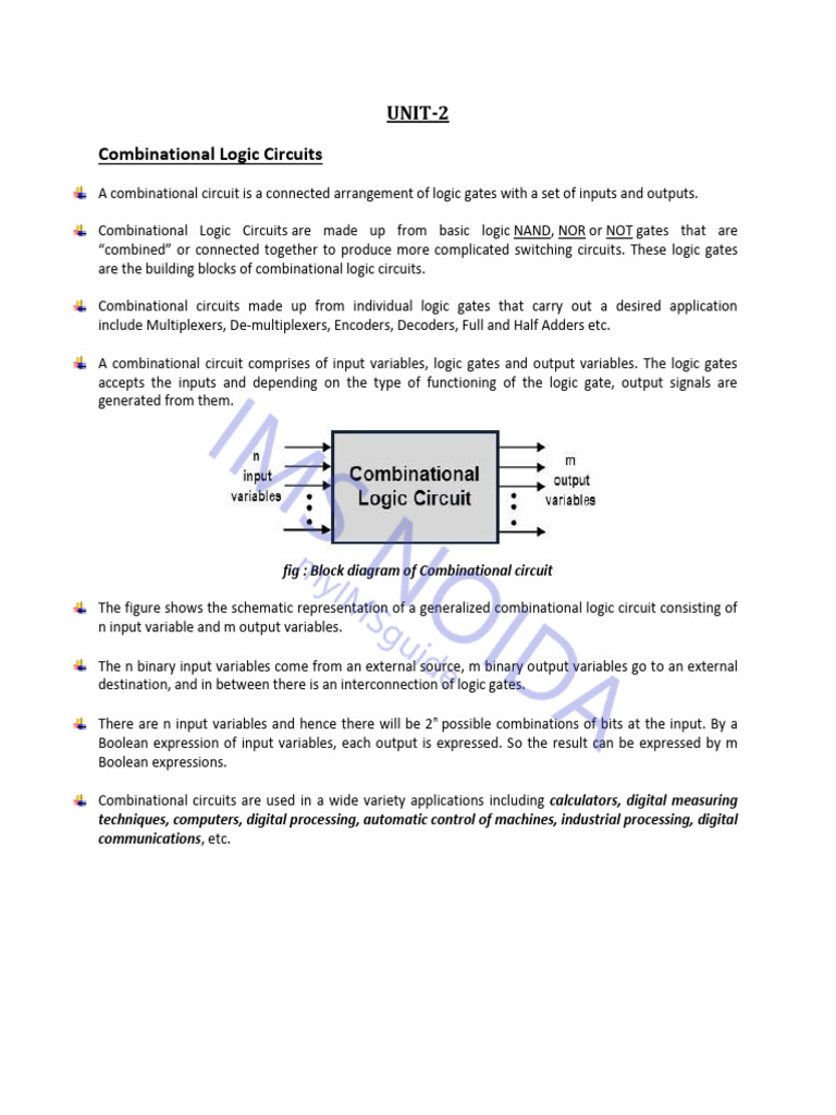 Unit-2 Combinational Circuit - Image.marked | PDF | Subtraction | Logic Gate