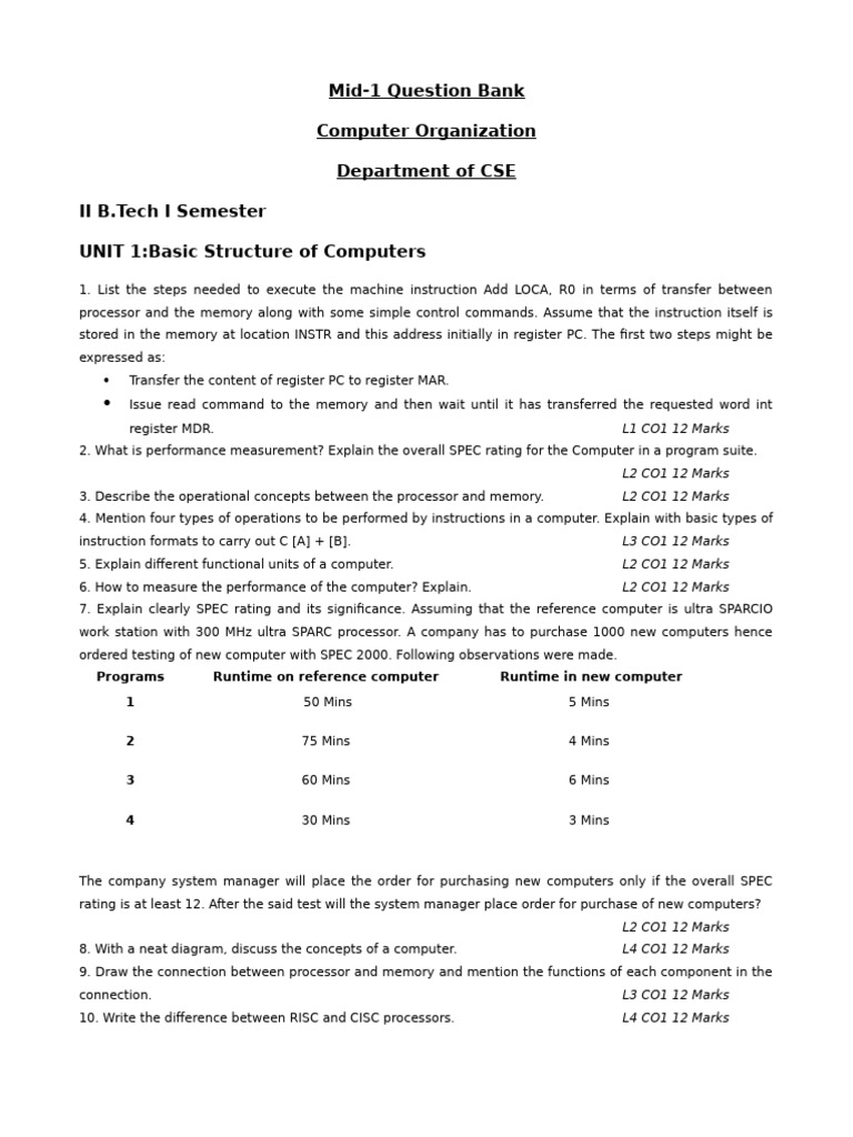 CO QB II-I | PDF | Computer Data Storage | Input/Output