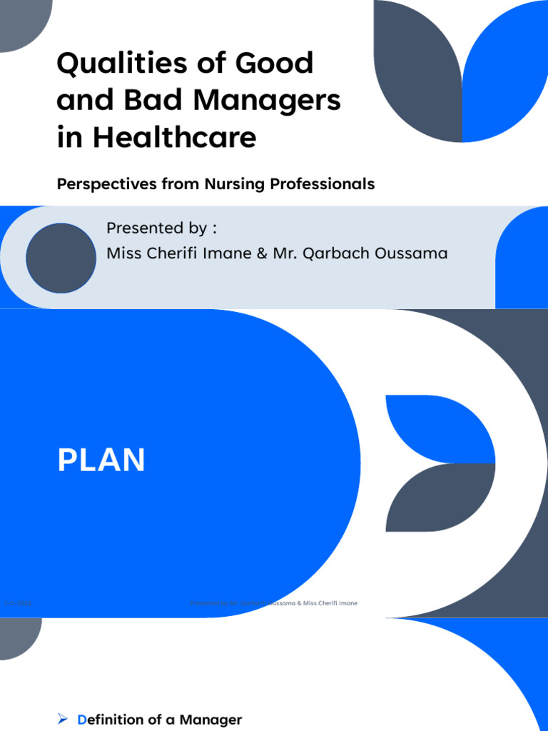 Qualities of Good and Bad Managers in Healthcare | PDF | Psychology ...