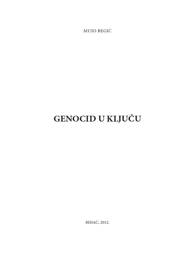 Begić-Genocid Kljuc 1-186 | PDF