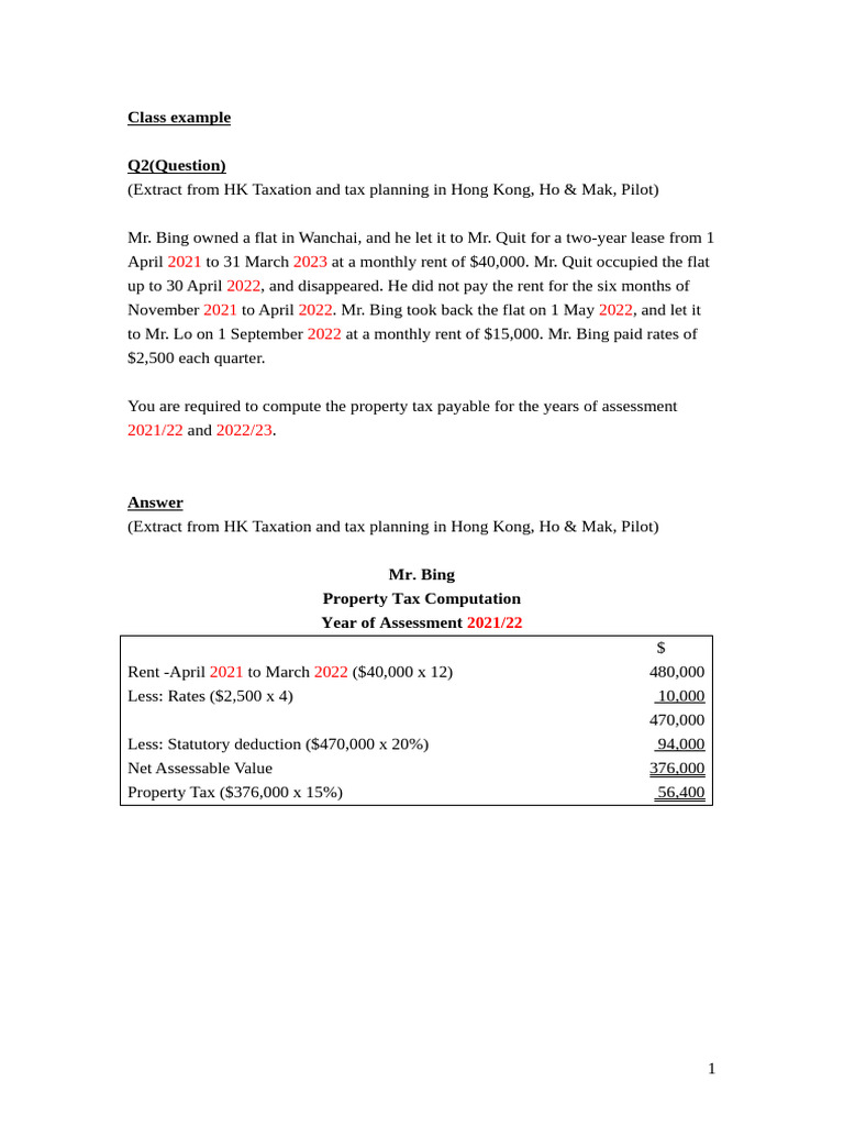 Topic 6 Property Tax - Ans | PDF | Property Tax | Taxes