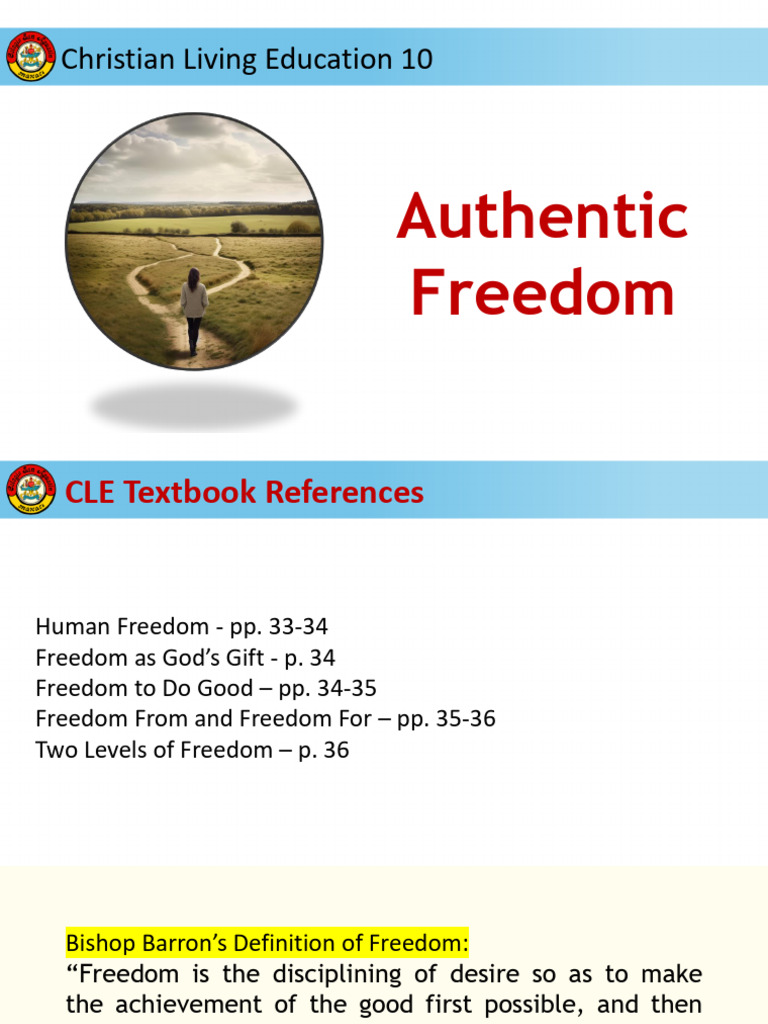 [NOTES] Authentic Freedom | PDF | Jesus | Religious Belief And Doctrine