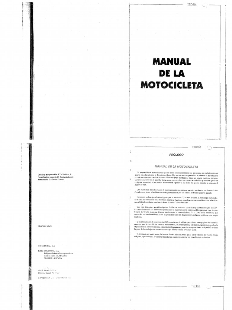 Manual de La Motocicleta | PDF