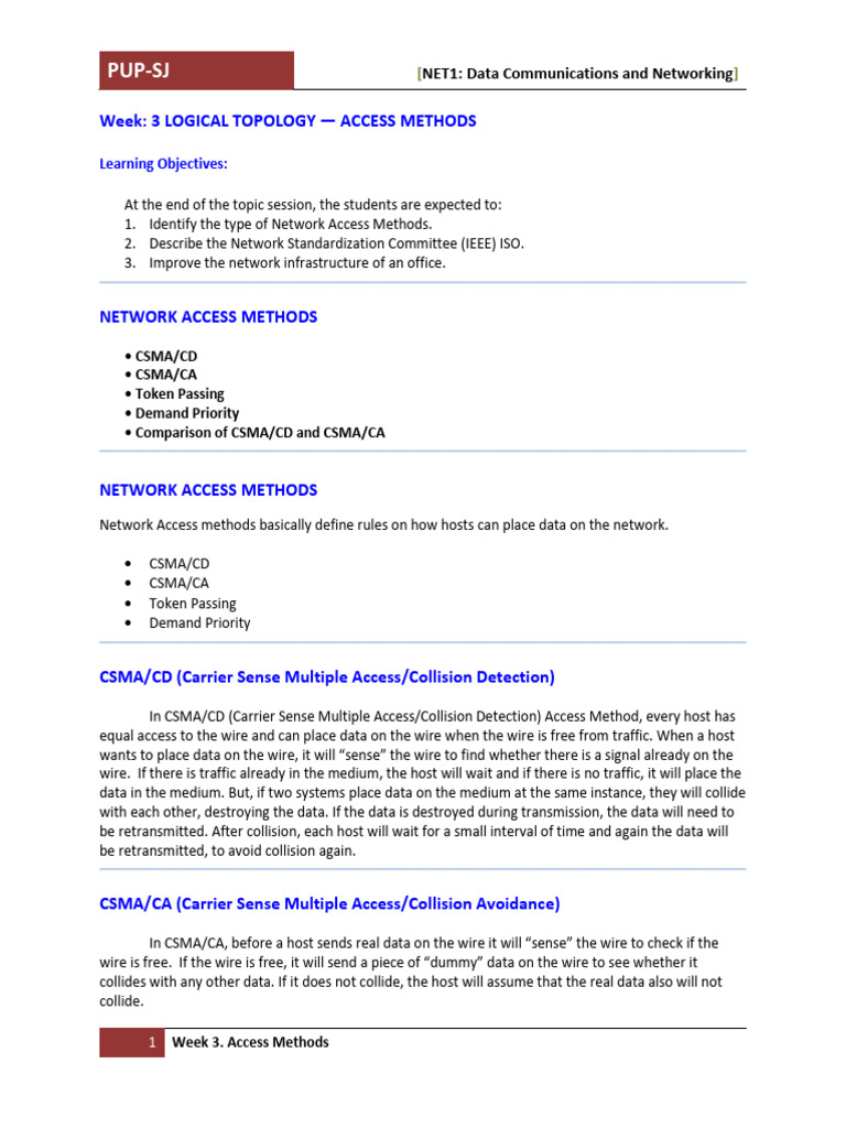 Net 1 W03 Topology and Standards Part 1 of 3 Logical Topology v20241016 ...