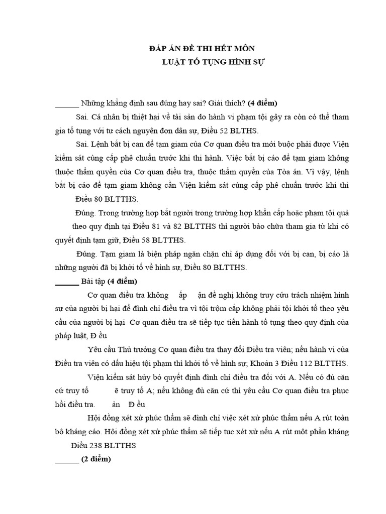 Dap An Ltths CA Thi 01 | PDF