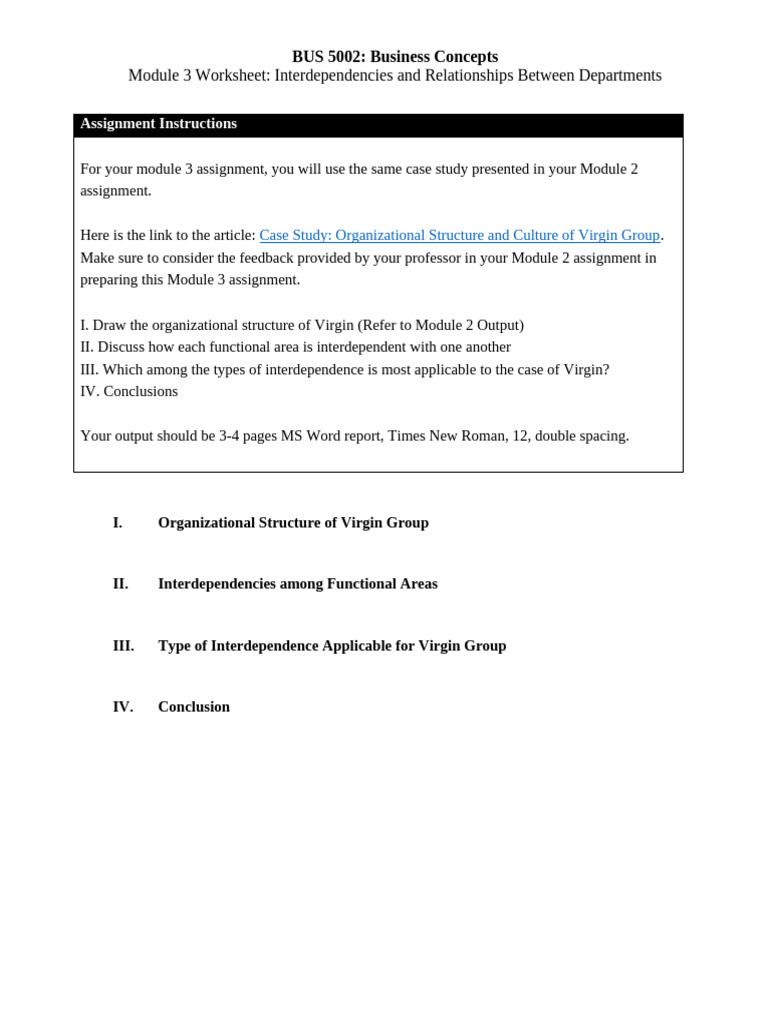 BUS5002 Module 3 Real Worksheet | PDF | Human Resources | Marketing