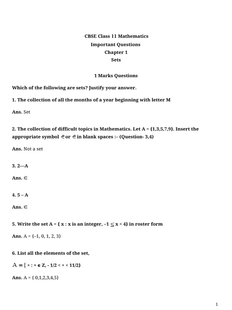 Maths Important Questions | PDF | Mathematics | Science