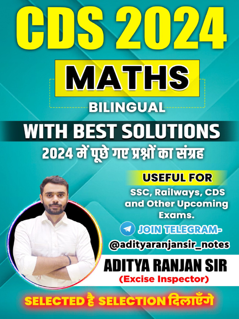 CDS 2024 (I) Math Practice Questions | PDF | Euclidean Geometry ...