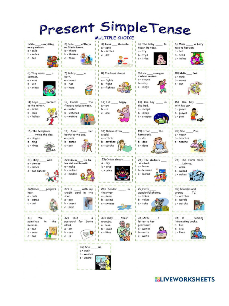 Present Simple Tense Exercise | PDF