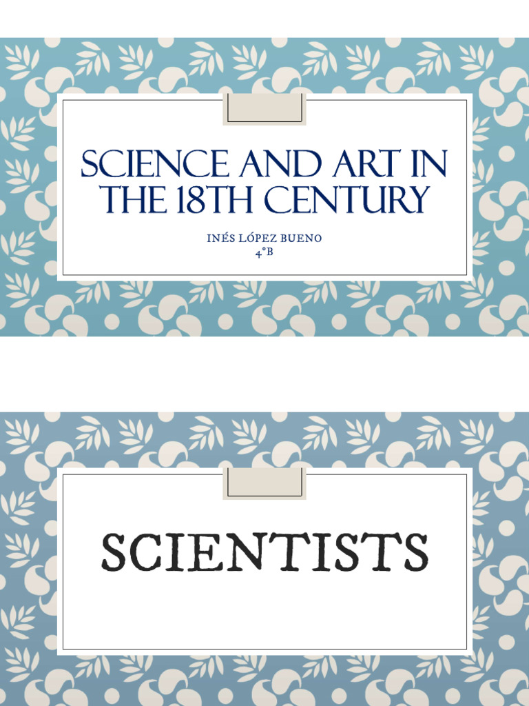 Science and Art in The 18TH Century | PDF | James Watt | Age Of ...