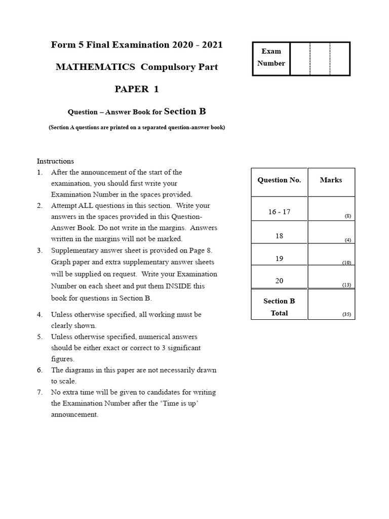 F5 - Final - 20 - 21 - B | PDF | Circle