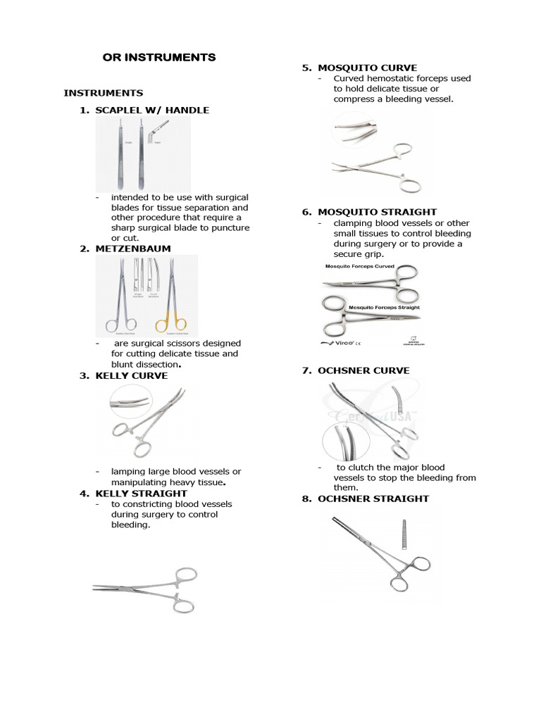 OR-INSTRUMENTS | PDF | Medical Specialties | Surgery