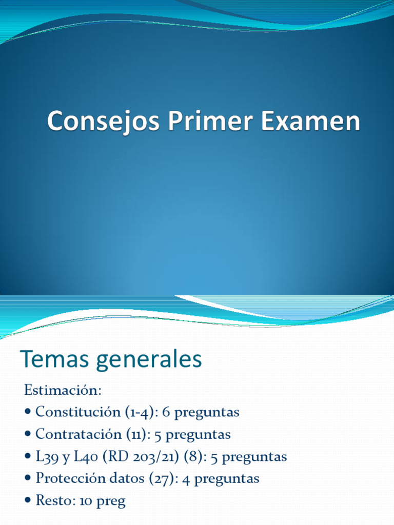 Consejos Examen | PDF | Informática