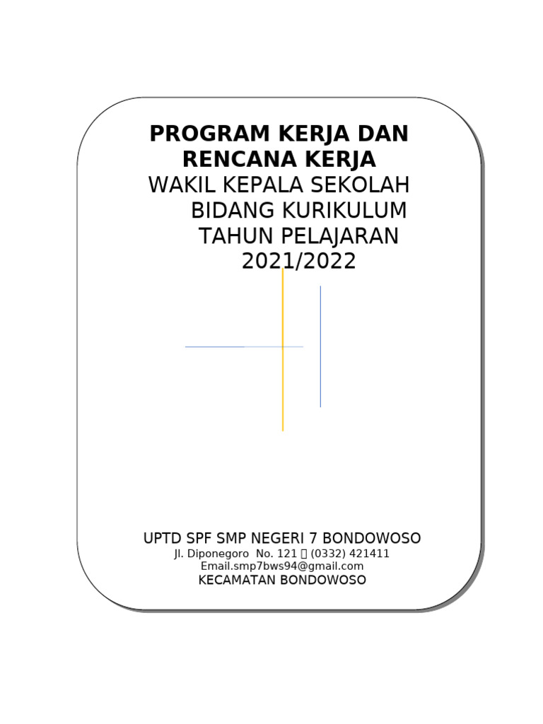 PROGRAM KERJA WAKIL KEPALA SEKOLAH SMP | PDF | Karier & Perkembangan