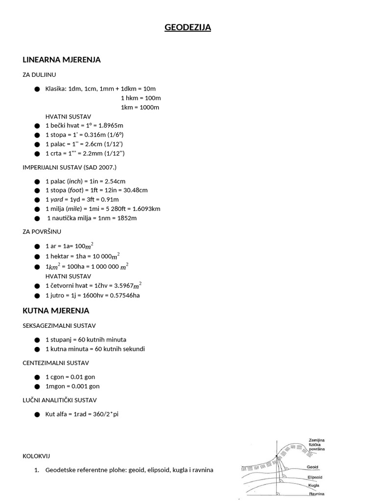 Geodezija Kolokvij | PDF