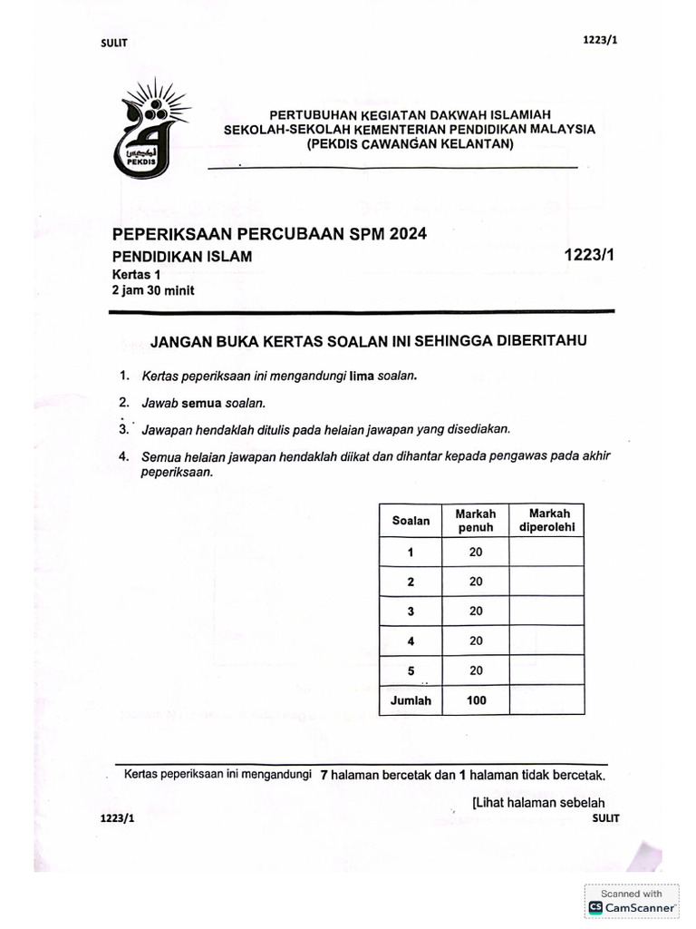 Soalan Trial SPM Negeri Kelantan 2024 | PDF