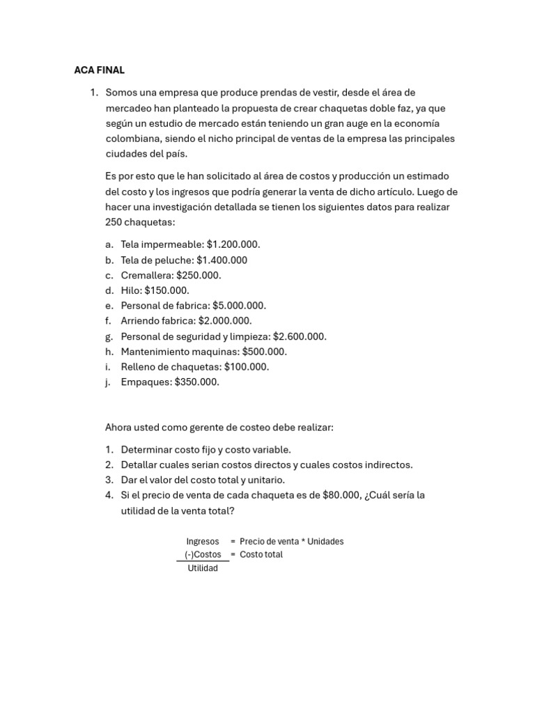 Aca Final | PDF | Negocios