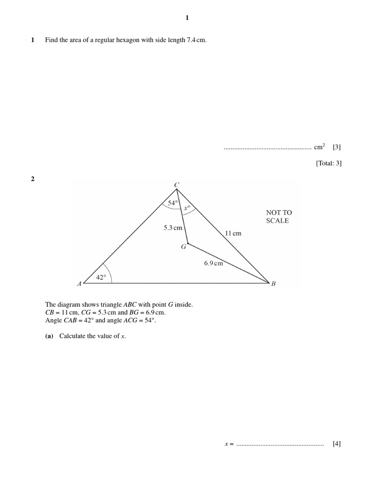 Non Right Angled Triangles QP | PDF | Euclid | Convex Geometry
