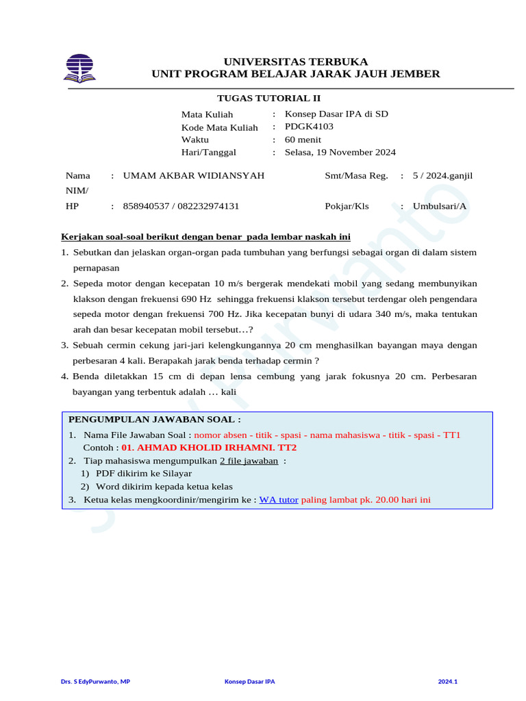 Umam Akbar Widiansyah. TT2 | PDF