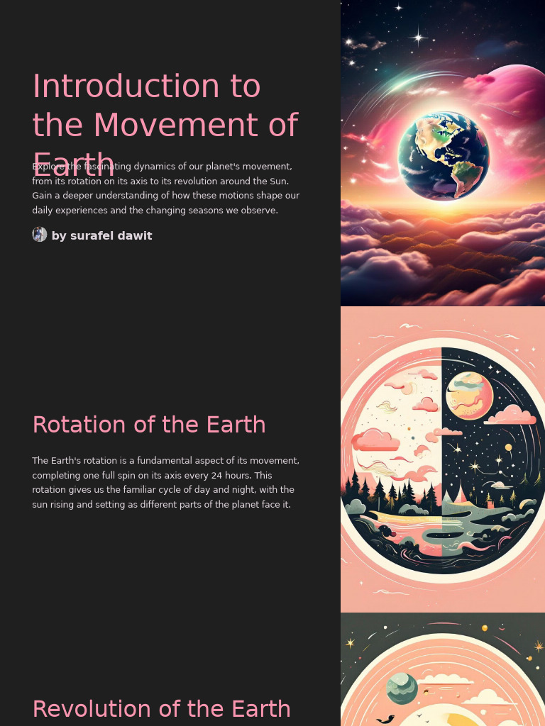 Introduction To The Movement of Earth | PDF | Earth | Apsis
